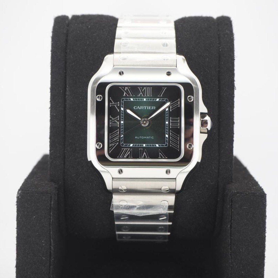 Brand New Aug 2025 Cartier Santos De Cartier Medium Green WSSA0061 ...